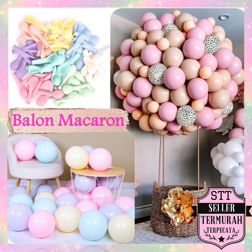 Jual STT Balon Macaron 12 Inch Polos 1 Pcs Balon Ulang Tahun Love ...