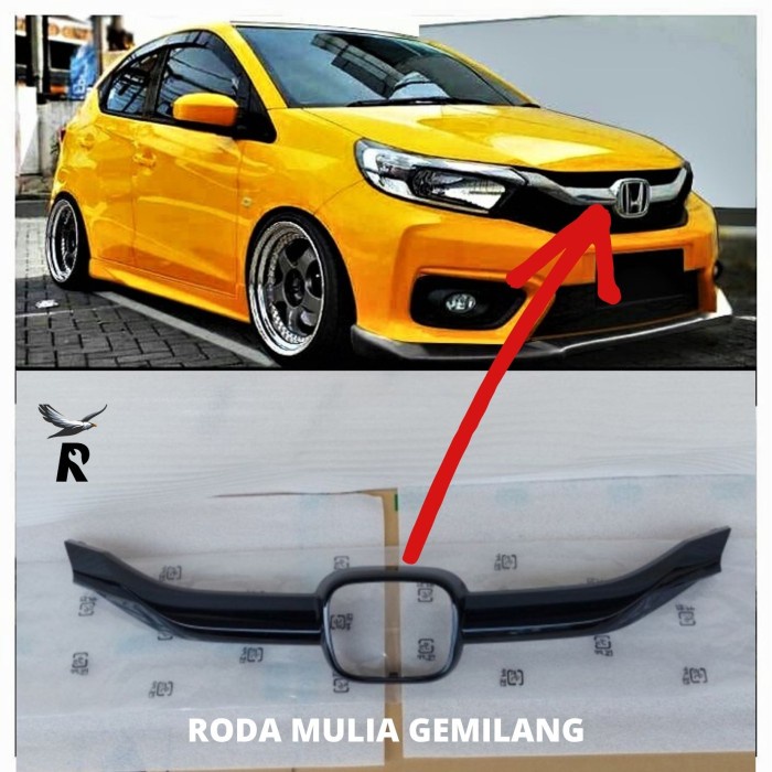 Jual LIST GRILL DEPAN NEW HONDA BRIO RS 2018 2019 2020 HITAM BLACK ORIGINAL | Shopee Indonesia