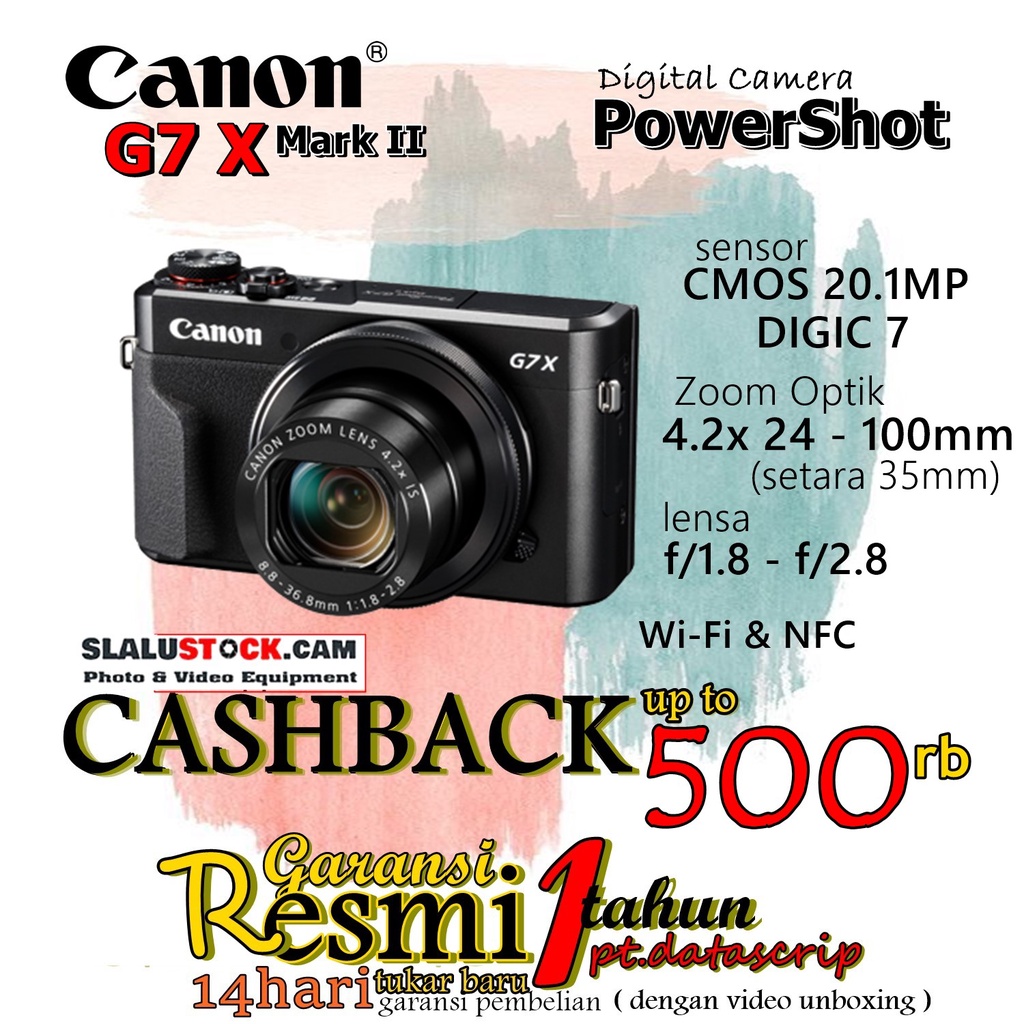 Jual CANON POWERSHOT G7X MARK II - Canon G7X II Camera Vlogging | Shopee Indonesia