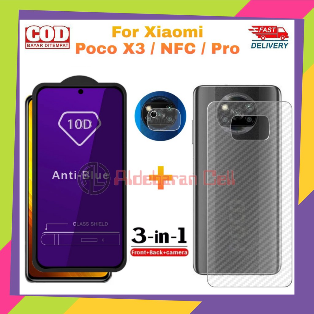 Jual Paket Tempered Glass Poco X3 / X3 Pro / X3 NFC Anti Gores ...