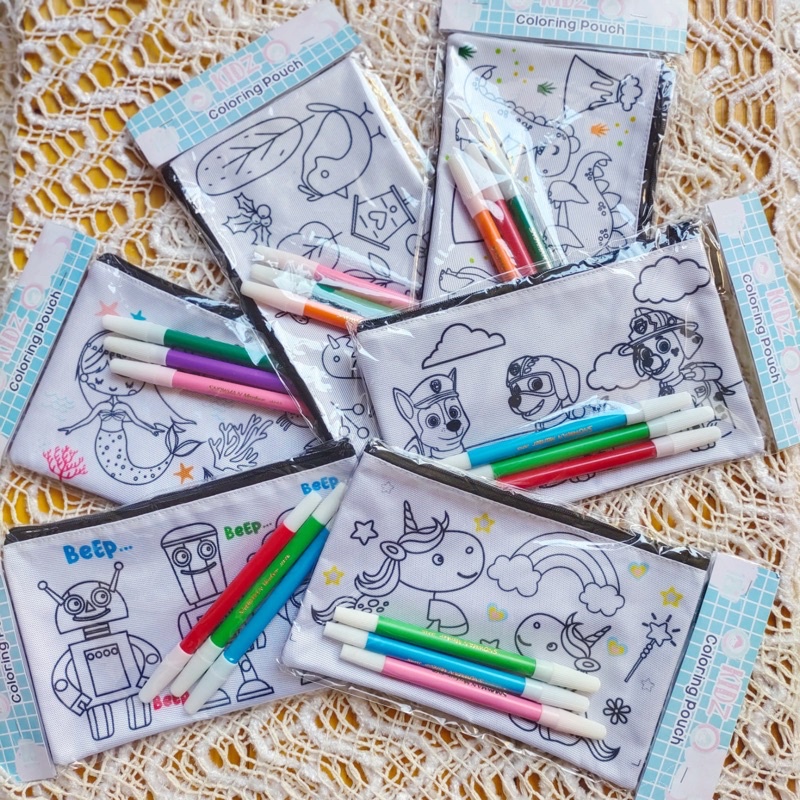 Jual Coloring Pouch / Pouch Mewarnai Anak / Souvenir Pouch | Shopee ...