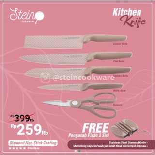 Jual Pisau Stein Cookware Diamond Knife Set (Pisau Dapur) Indonesia ...