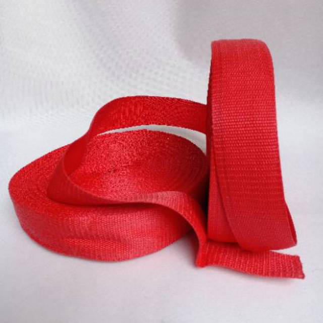 Jual Tali webbing/Bisban Merah panjang 3.8cm x25 yard Indonesia|Shopee ...