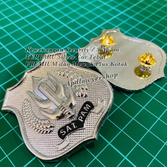 Jual Kewenangan Lencana Security Satpam Silver Terbaru Cor Tebal ...
