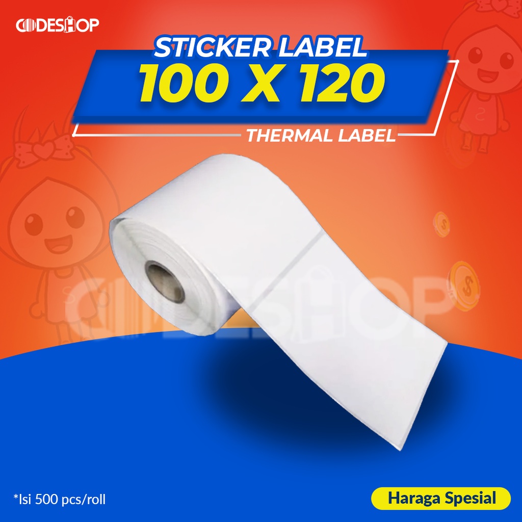 Jual Label Stiker Barcode Direct Thermal 100 x 120 mm isi 500 pcs ...