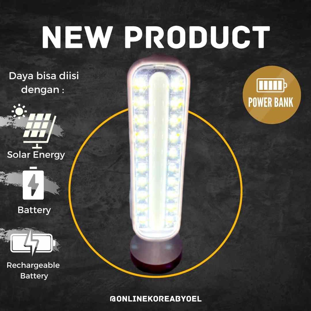 Jual SENTER LED EMERGENCY KABEL, PANEL SURYA, BATERAI, BISA DI CAS! 3 ...