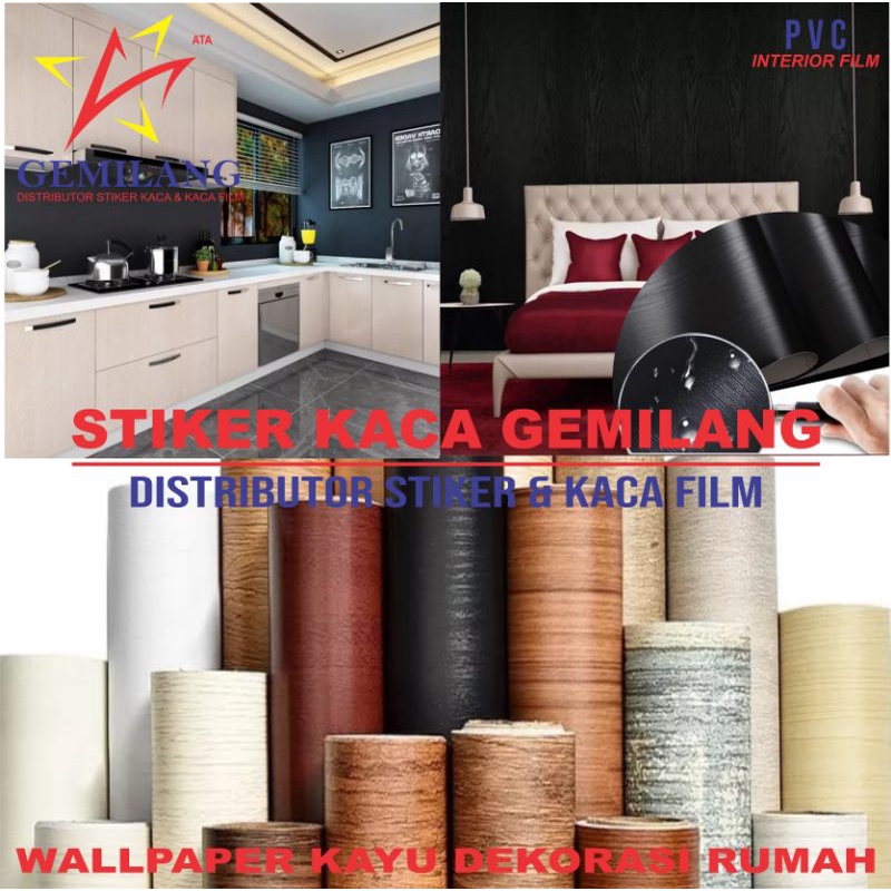 STIKER DINDING/WALLPAPER KAYU/STIKER LEMARI/STIKER MEJA/STIKER KAYU ...