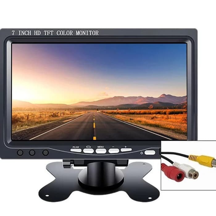 Jual Monitor LCD 7" TFT Color AV input 12V DC TV Display Audio Video ...