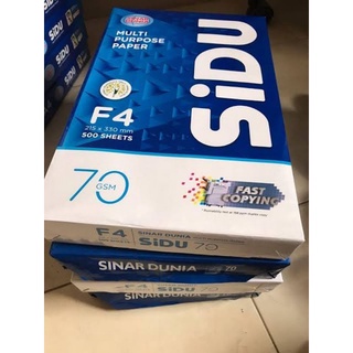 Jual Kertas HVS Sidu F4 70 GSM 1 Kg Ukuran Folio | Shopee Indonesia