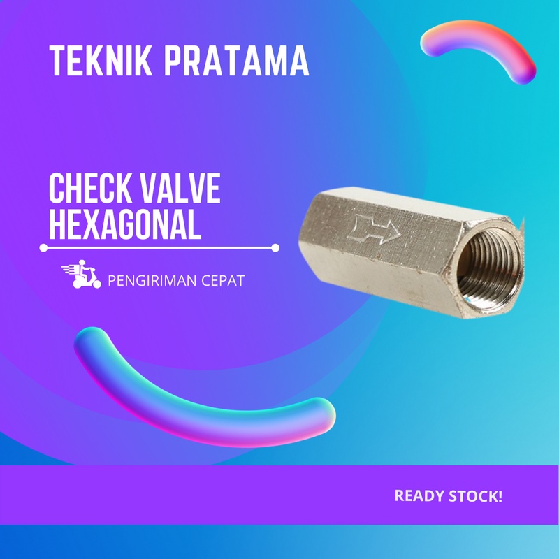 Jual check valve angin 1/4" hexagonal | Shopee Indonesia