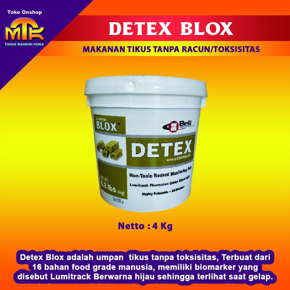 Jual DETEX BLOX Umpan Pemantau Aktivitas Tikus Tanpa Toksisitas Atau Racun | Shopee Indonesia