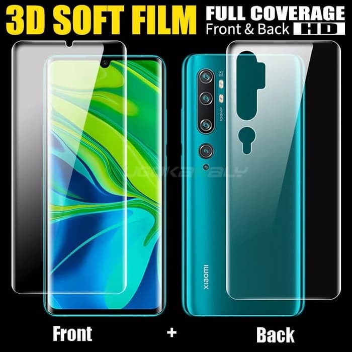 Jual HYDROGEL XIAOMI MI NOTE 10 PRO ANTI GORES DEPAN BELAKANG FULL COVER Indonesia|Shopee Indonesia