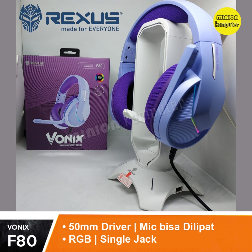 Jual Rexus Vonix F80 RGB Gaming Headset | Shopee Indonesia