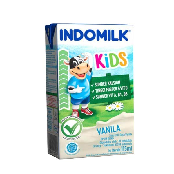 Jual INDOMILK KIDS VANILA TP 115 ML - SUSU | Shopee Indonesia