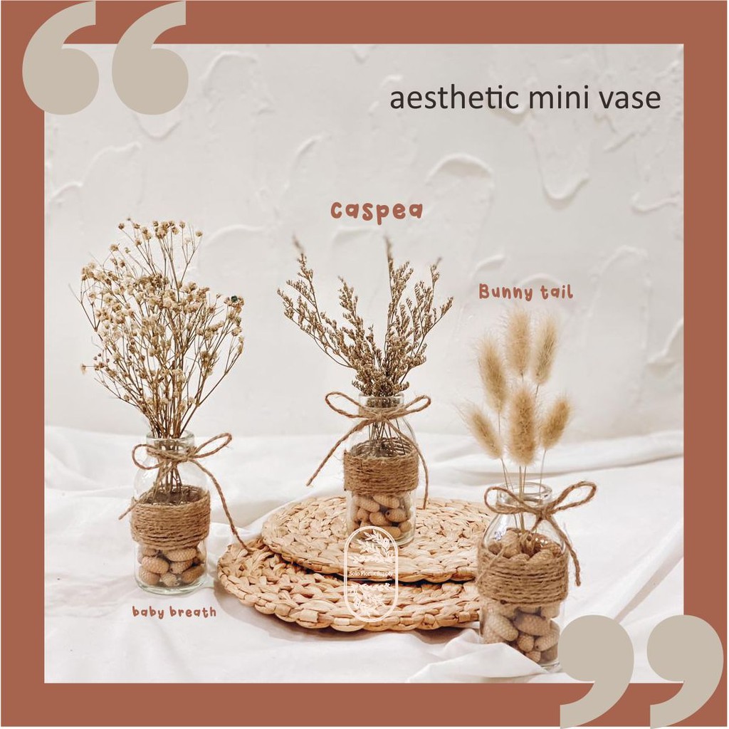 Jual Vas Bunga Aesthetic / Mini Vas Bunga Aesthetic / Vas Baby Breath ...