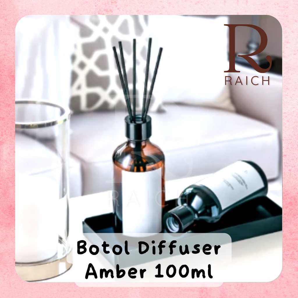 Jual Botol Kaca Reed Diffuser 100ml Amber Coklat Dengan Tutup Bottle ...