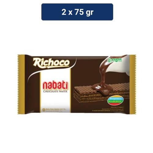 Jual Nabati Richoco Wafer Coklat Twinpack - 2 x 75 gr Indonesia|Shopee Indonesia