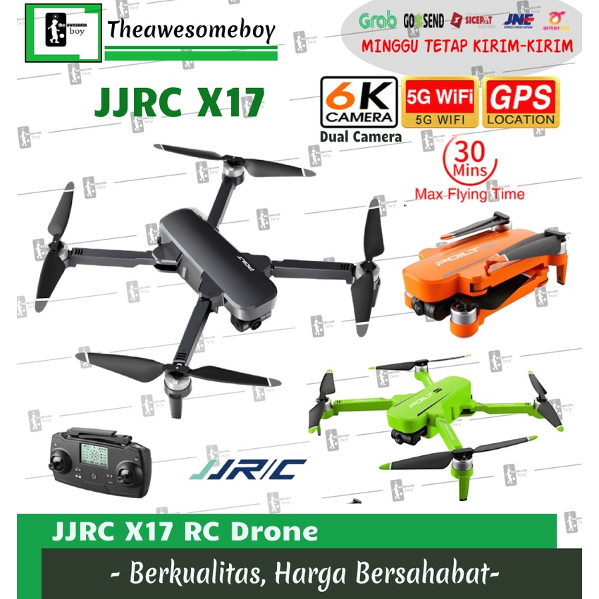 Jual JJRC X17 / G105 Wifi 5G GPS Drone Foldable FPV 6K 2 Axis Gymbal ...
