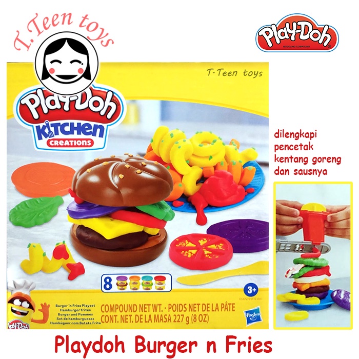 Jual Playdoh Burger n Fries Playset Play Doh Kitchen Creations ...