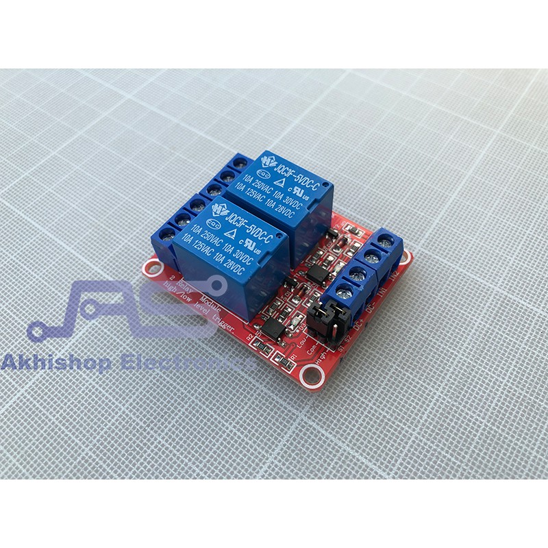 Jual 2 Channel Relay Module 5V Supports High and Low Trigger | Shopee ...