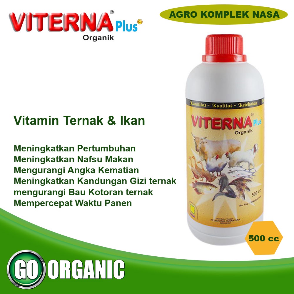 Jual Viterna Nasa 500cc Vitamin Untuk Hewan Ternak dan Perikanan Memacu ...