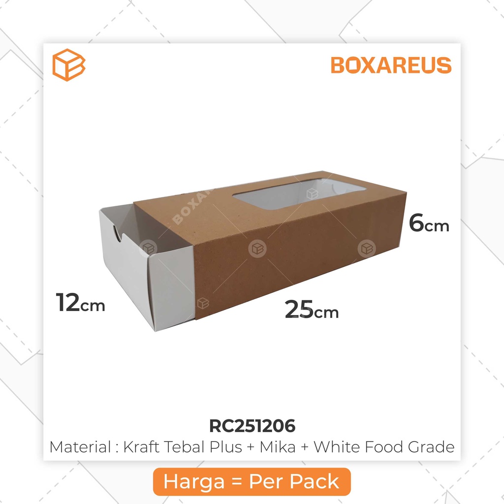 Jual Roll Cake box Kue gulung Kotak Packaging Kemasan Dus Kue ...