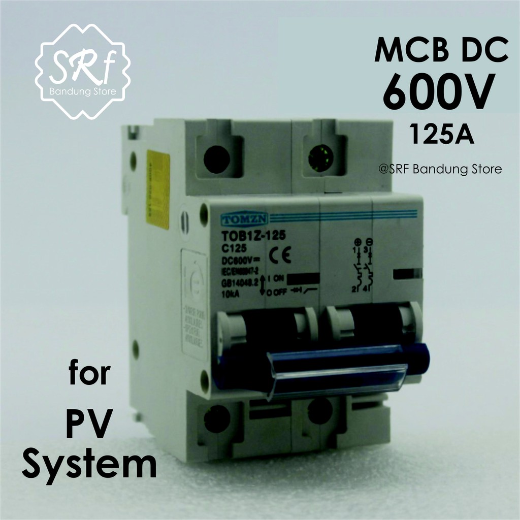 Jual MCB DC 600V 125A 2P Circuit Breaker for PV Solar System | Shopee Indonesia