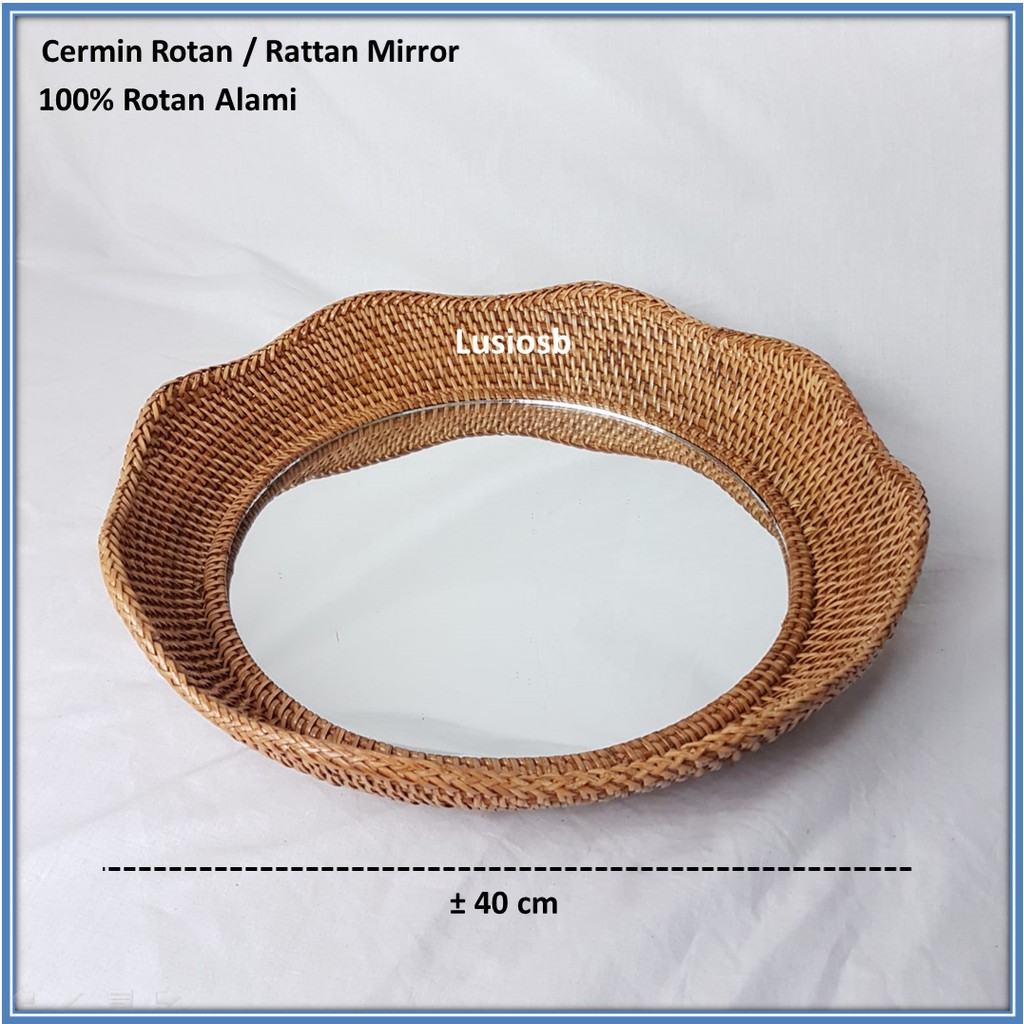 Jual Cermin Rotan / Rattan Mirror / Cermin Dinding / Cermin Bulat ...