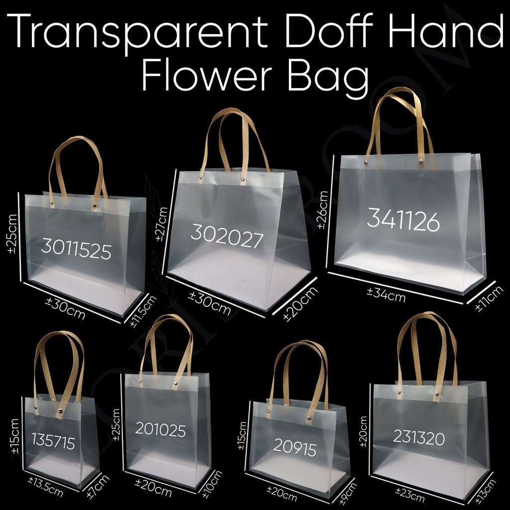 Jual Transparent Doff Hand Flower Bag - Goodie Bag - Hampers Indonesia ...