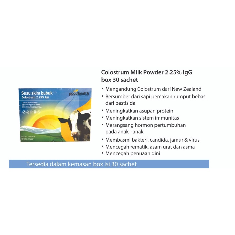 Jual Colostrum Good Health Box Isi 30 Sachet | Di jamin ASLI | Susu ...