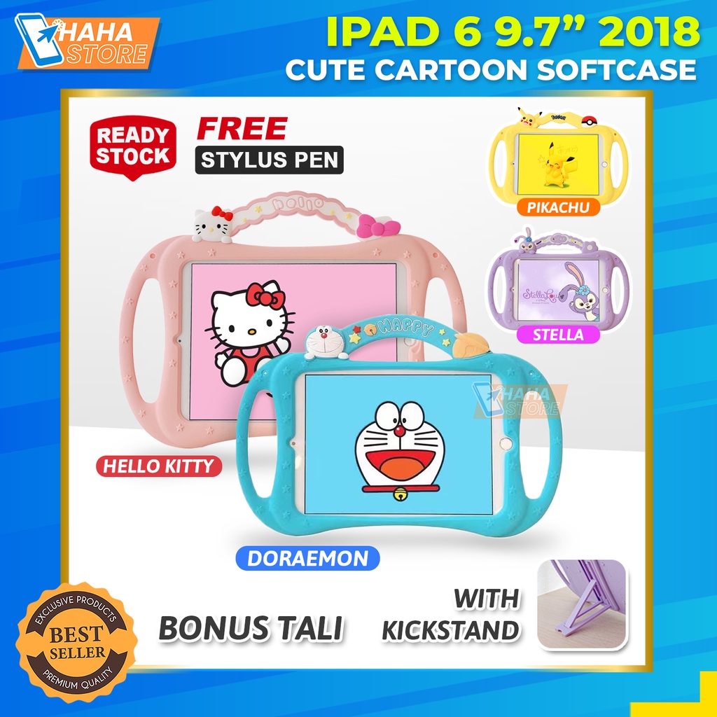 Jual iPad 6 6th 9.7 inch 2018 A1893 A1954 Cute Cartoon Casing Cover ...