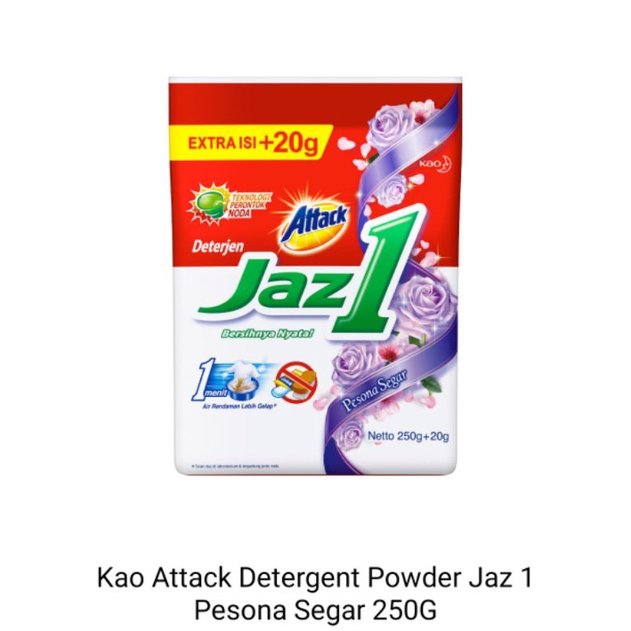 Jual Kao attack detergent powder Jaz 1 pesona segar 250gr | Shopee Indonesia