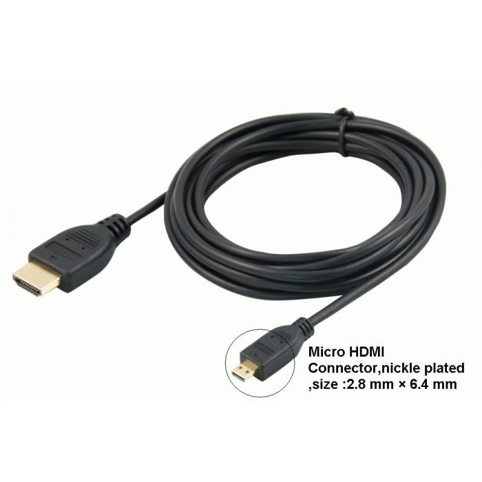 Jual Kabel micro hdmi to hdmi 1,5m | Shopee Indonesia