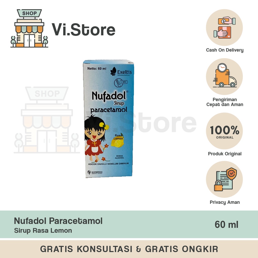 Jual Nufadol Paracetamol Sirup 60 ml Indonesia|Shopee Indonesia