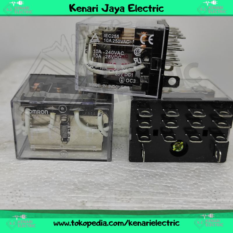 Jual Relay Omron LY4 220V 12VDC 24VDC / Relay LY4 14 Pin Omron ...