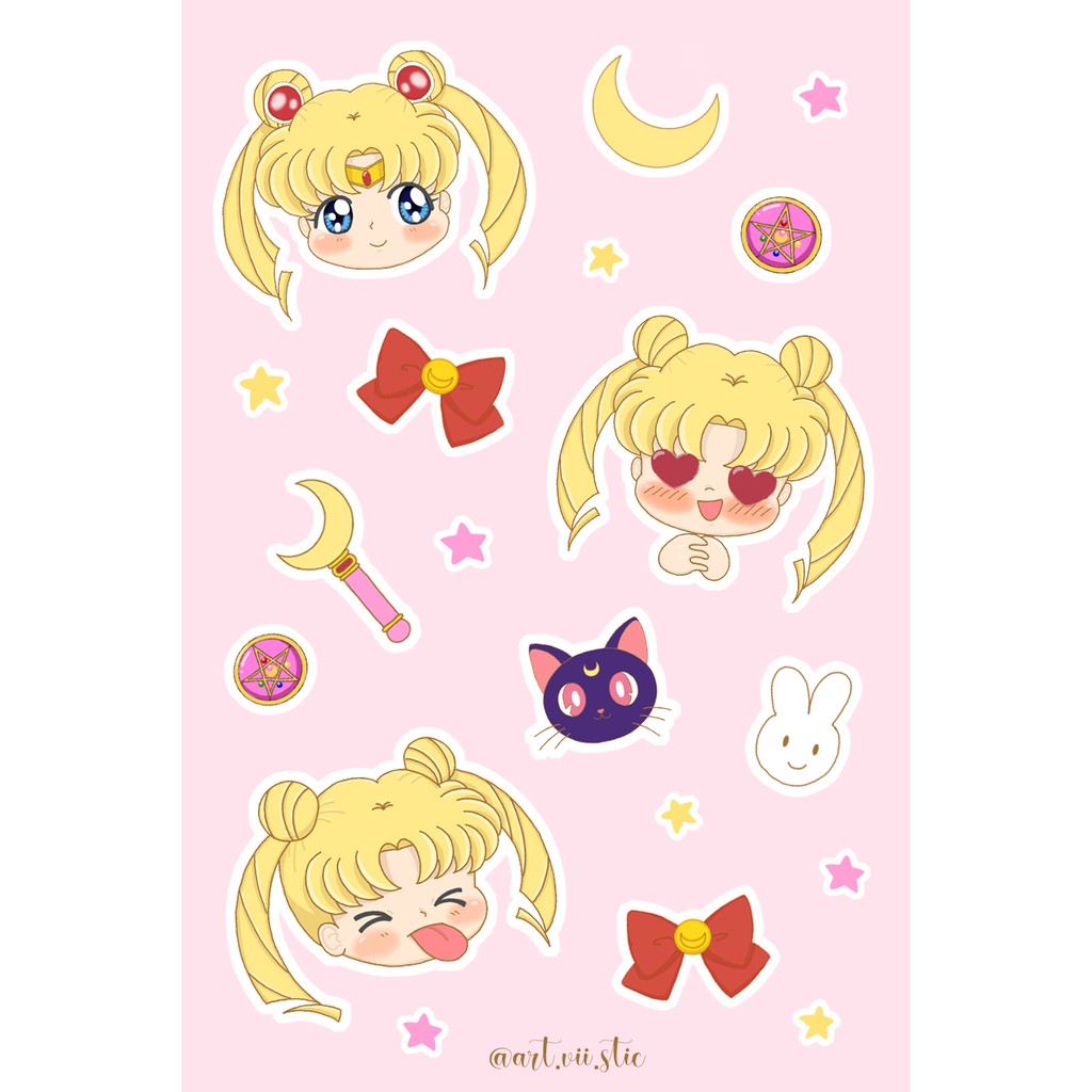 Jual Sticker Usagi's Face 8x12 cm | Shopee Indonesia