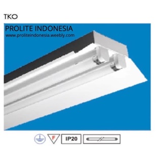 Jual KAP LAMPU LED PHILIPS ECOVIT TL T8 NEON TUBE TKO T8 2x36W GUDANG ...