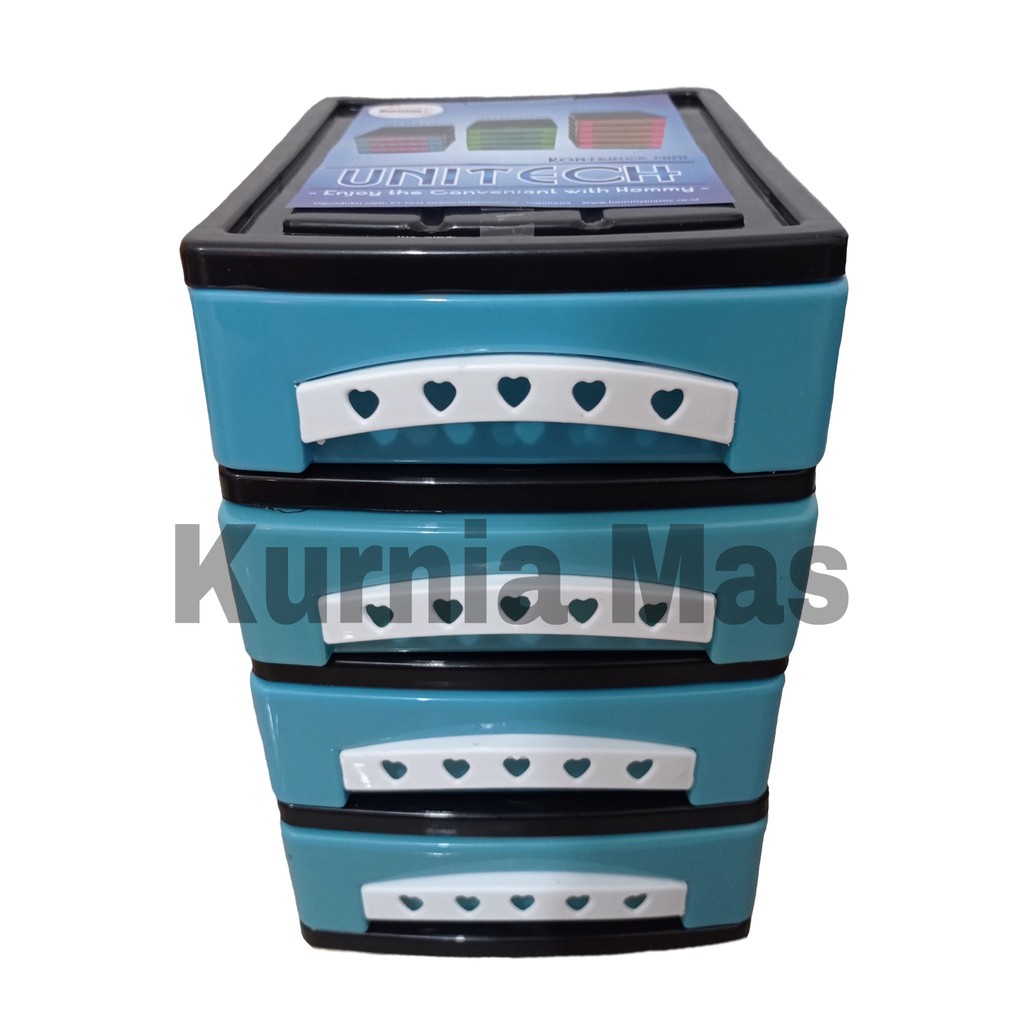 Jual Mini Container Laci 4 Susun Plastik Hommy Bagus Murah | Shopee ...