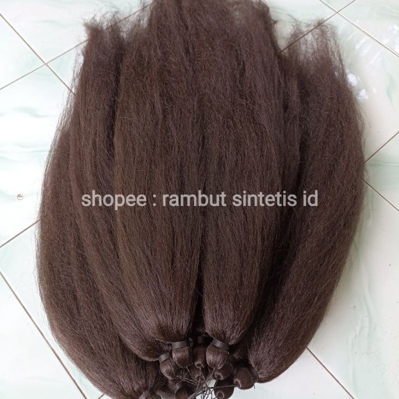 Jual Rambut sambung cemara tanpa tulang warna coklat panjang 70cm bayar ...