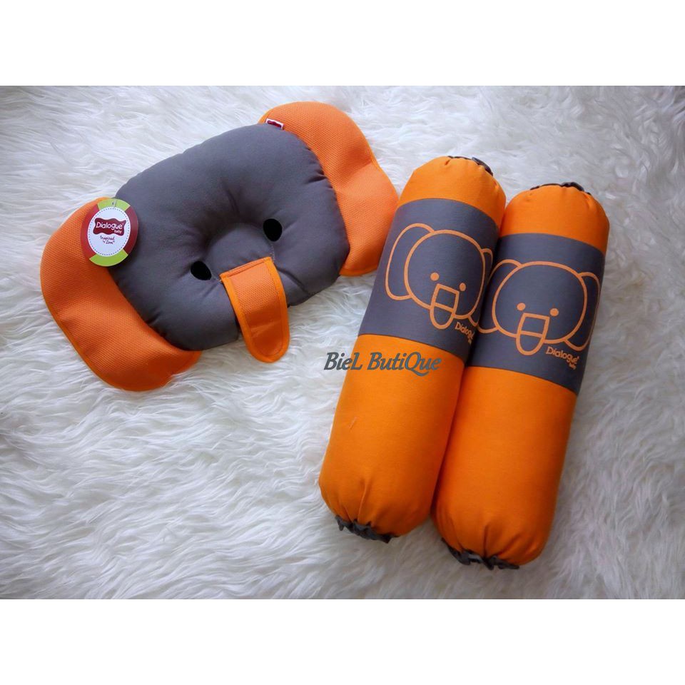 Jual set bantal guling bayi bantal peang cute seri motif gajah | Shopee ...