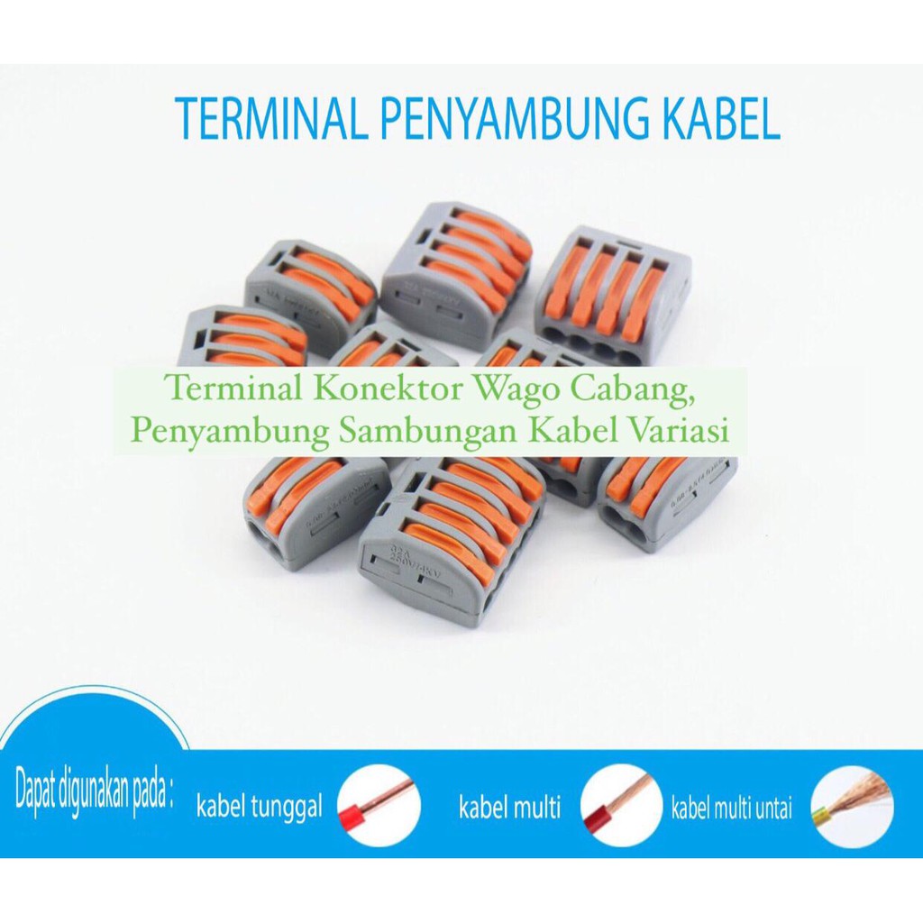 Jual Terminal Konektor Wago Cabang Penyambung Sambungan Kabel Variasi ...