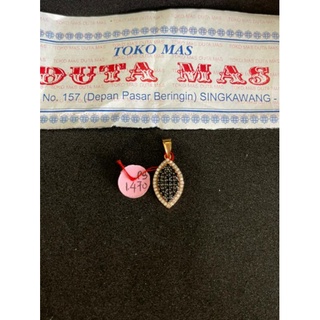 Jual liontin mas putih 750 rosegold mata hitam | Shopee Indonesia