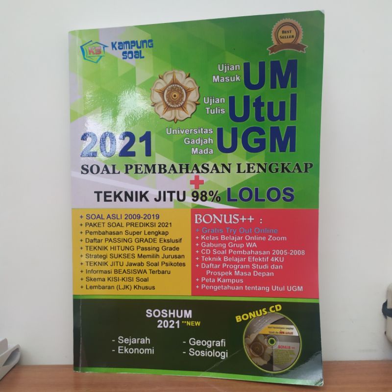 Jual Preloved Buku Kampung Soal 2021 UTUL UGM Soshum Lengkap | Shopee Indonesia