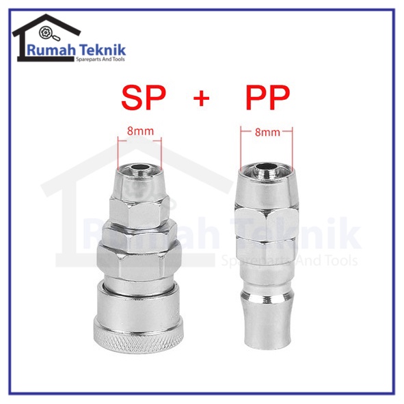 Jual Quick Coupler 20 SP dan PP Untuk Kompresor Angin dan Peralatan Pneumatic | Shopee Indonesia