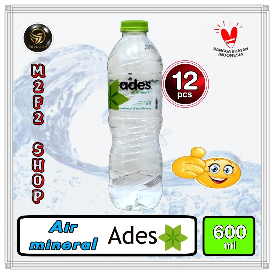Jual Air Mineral Ades Botol Tanggung Pet - 600 ml (Kemasan 12 Pcs ...