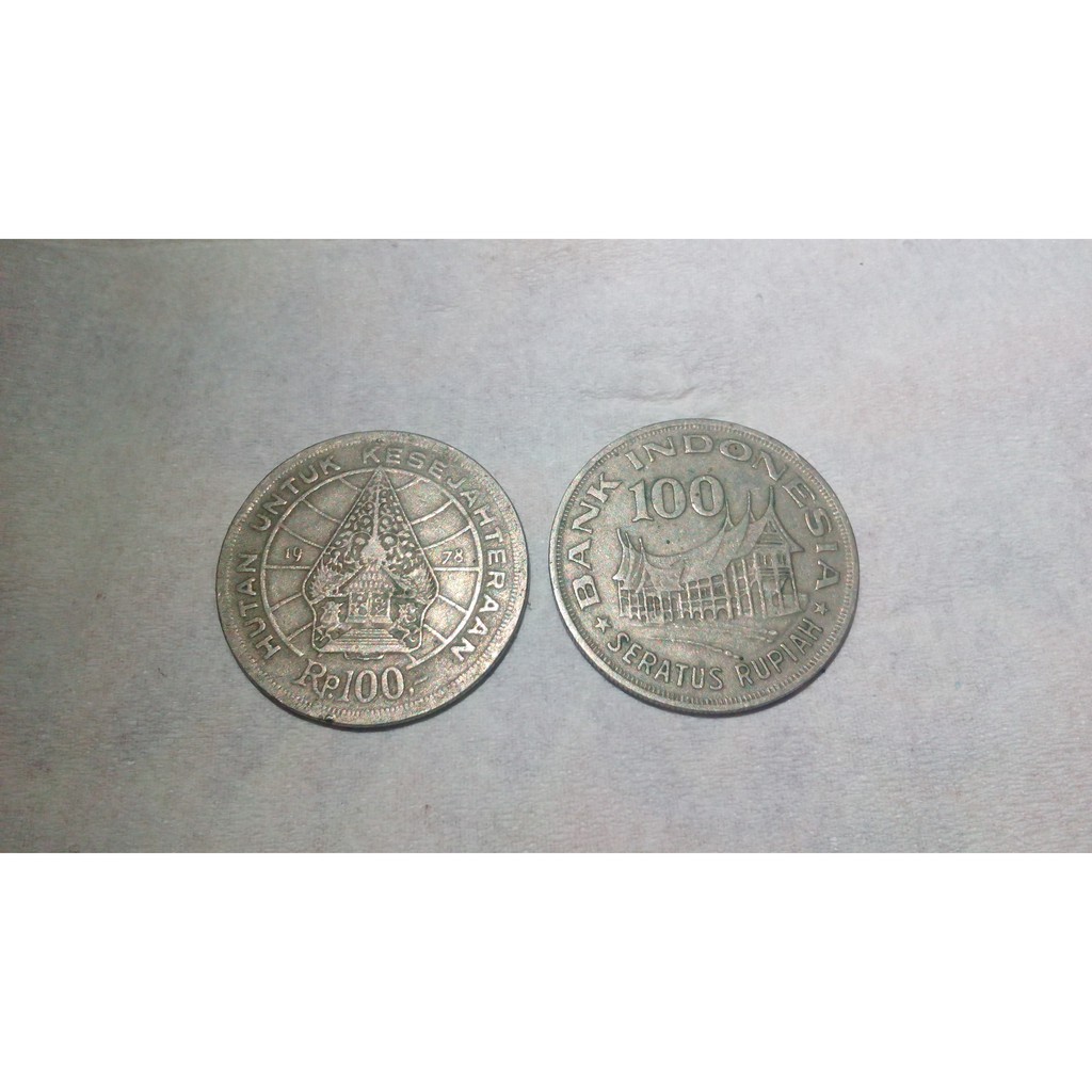 Jual Uang Indonesia - Koin 100 Rupiah Gambar Rumah Gadang & Gunungan ...