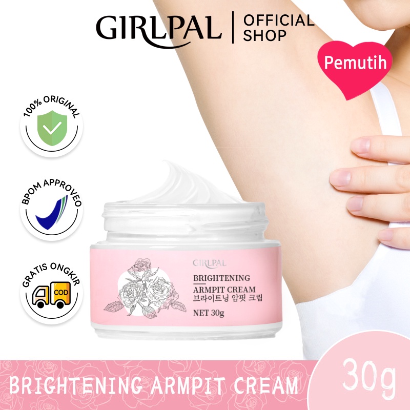 Jual GIRLPAL 30g Brightening Underarm Cream Rose Axillary Whitening ...