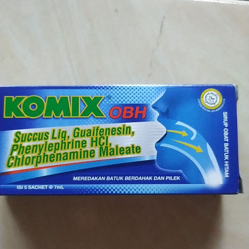 Jual Komix Obat Batuk Kemasan Sachet 5x 7 ML Rasa OBH | Shopee Indonesia