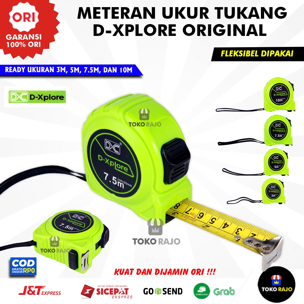 Jual Meteran Tukang Meteran Tukang Bangunan Meteran 7.5 Meter Meteran ...