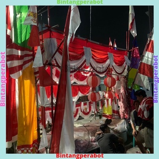 Jual Bendera Umbul Umbul Vertical Merah Putih / Bendera Umbul Umbul Lancur Atas Merah Putih ...